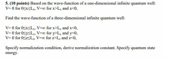 Solved 5. (10 points) Based on the wave-function of a | Chegg.com
