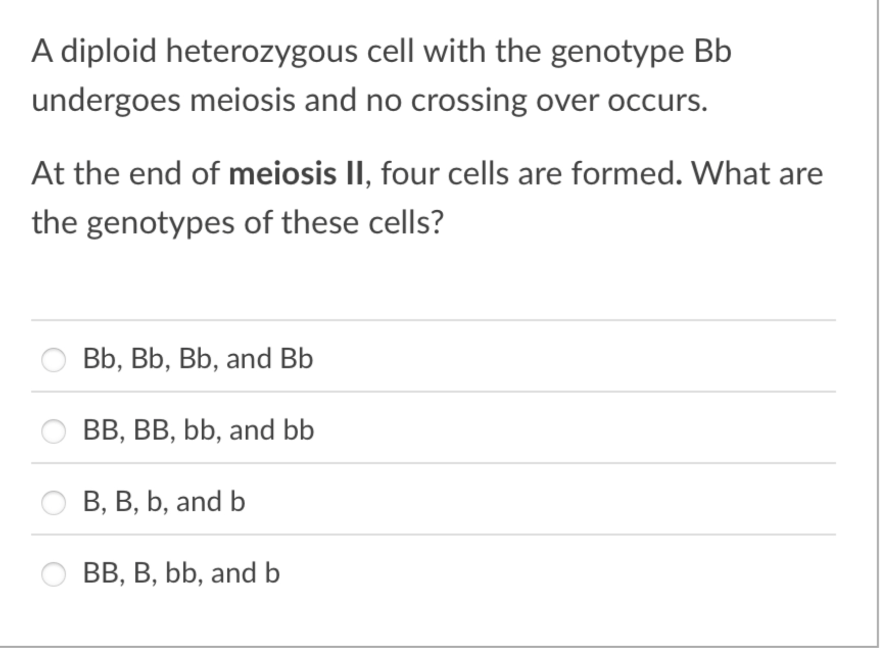Solved A diploid heterozygous cell with the genotype | Chegg.com