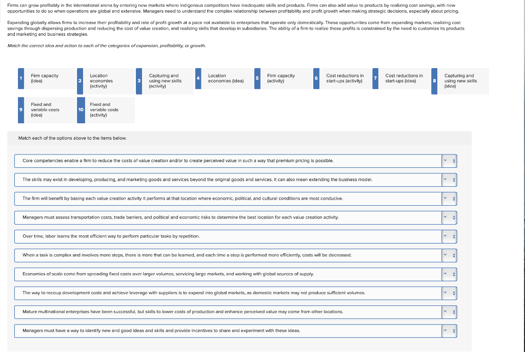 Solved Firms can grow profitably in the international arcna | Chegg.com