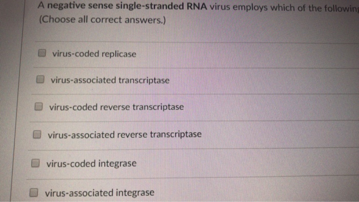 Solved A positive sense single-stranded RNA virus employs | Chegg.com