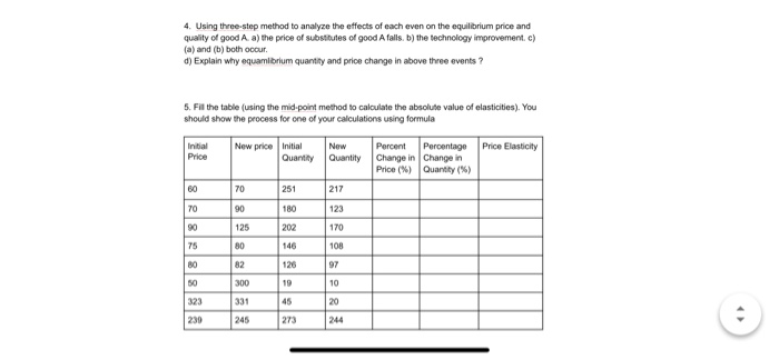 Solved 4. Using three-step method to analyze the effects of | Chegg.com