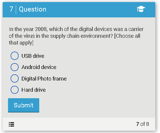 Solved 3 Question Which Of The Following Type Of Attacker 