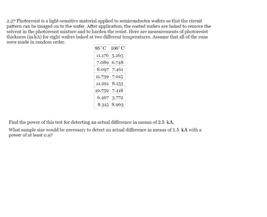 2.27 Photoresist is a light-sensitive material | Chegg.com