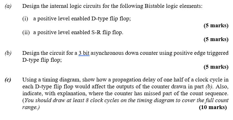 Solved (a) Design the internal logic circuits for the | Chegg.com