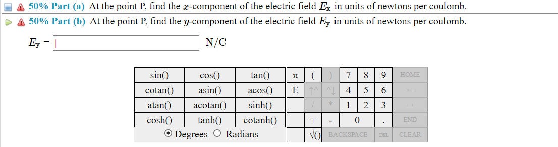 Solved (5\%) Problem 13: Charge q1=1.5nC is located at the | Chegg.com