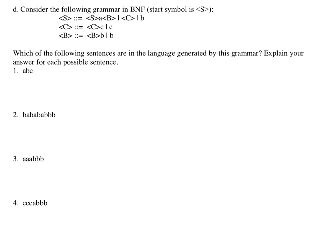 Solved 3. a. Write a grammar for the language consisting of | Chegg.com