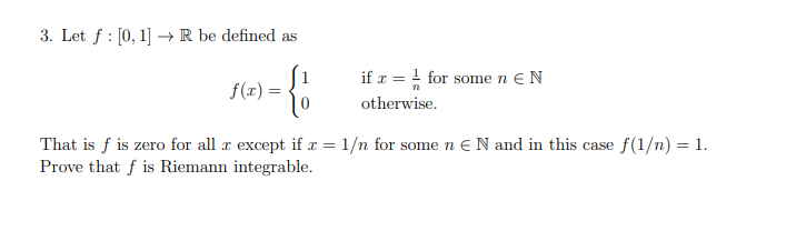 Solved 3 Let F [0 1] R Be Defined As F X { If R