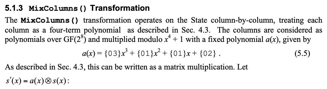 Solved 1. Submit pseudo-code for the MixColumns function in | Chegg.com
