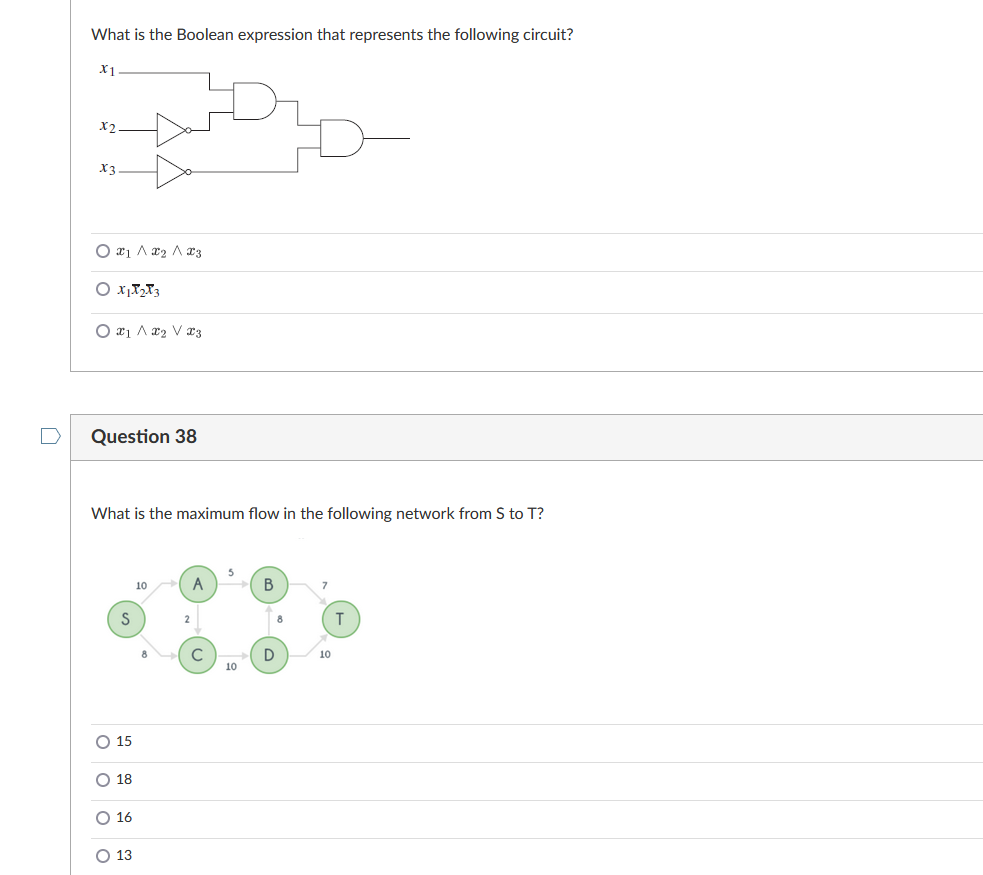 Solved What is the Boolean expression that represents the | Chegg.com