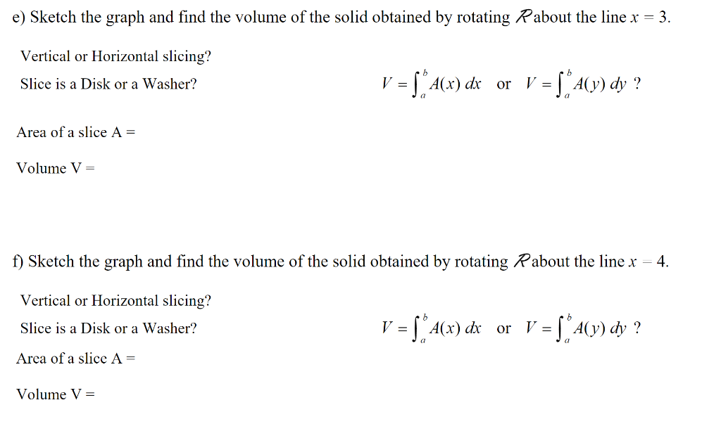 Solved 3) Consider the region R bounded by y 9-x2,y = 0, and | Chegg.com