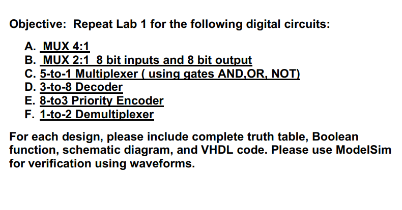 Solved For each of the parts, include truth table, Boolean | Chegg.com