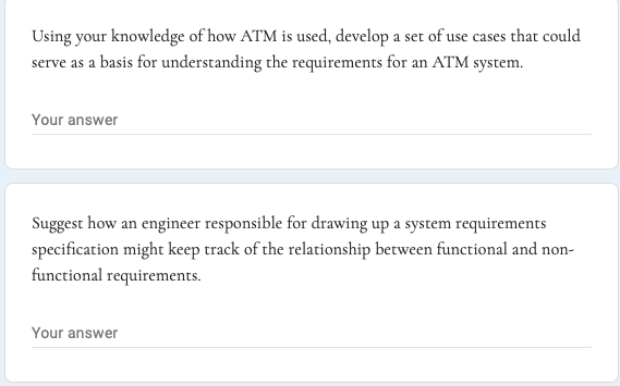 Solved Using your knowledge of how ATM is used, develop a | Chegg.com Solved Using your knowledge of how ATM is used, develop a | Chegg.com