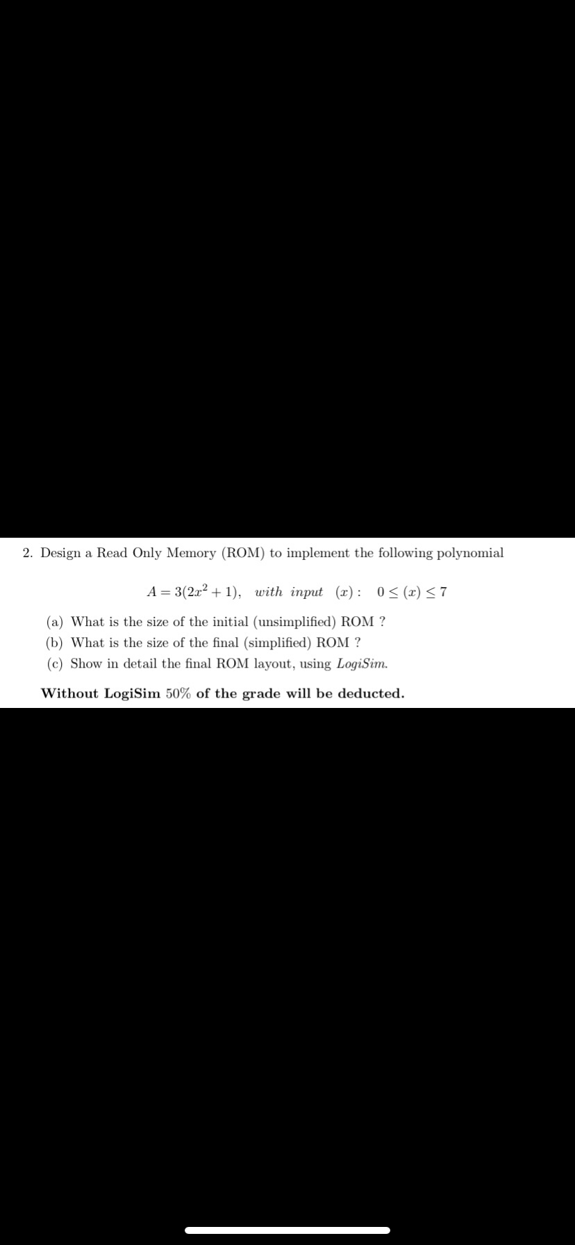 Solved 2 Design A Read Only Memory Rom To Implement The