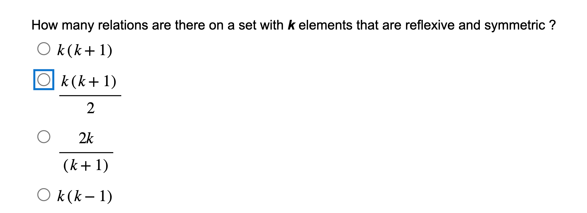 Solved How Many Relations Are There On A Set With K Elements