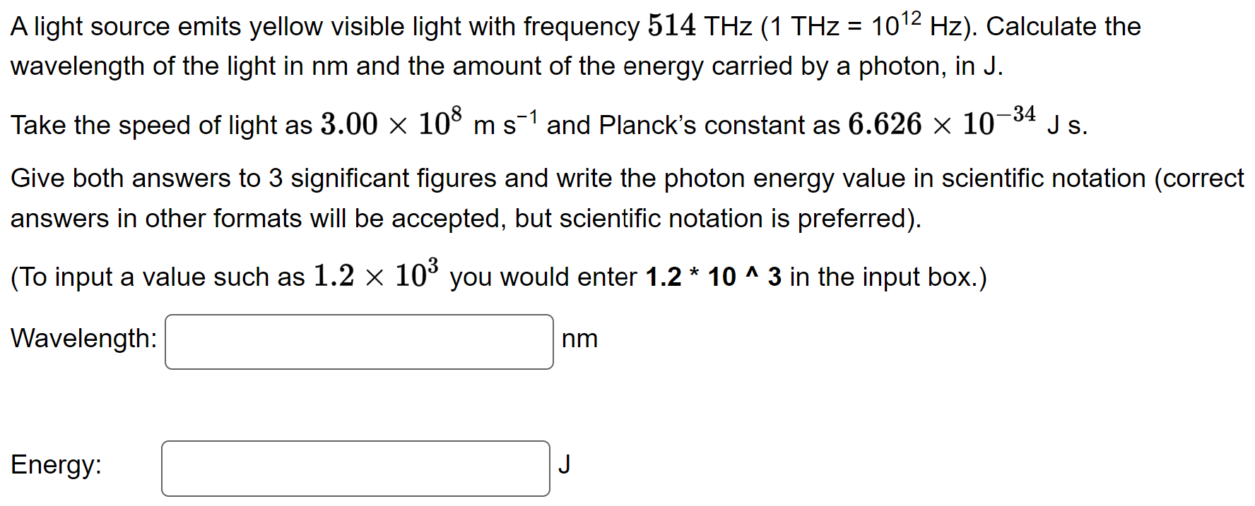 Solved A light source emits yellow visible light with | Chegg.com