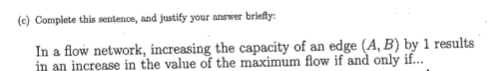 Solved (a) Find the maximum flow and the minimum eut in the | Chegg.com
