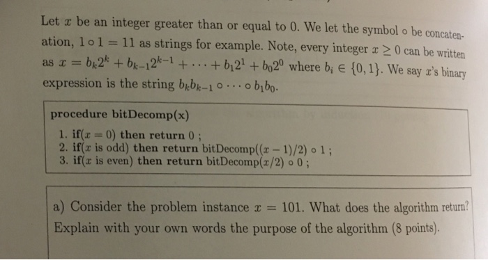Solved Let x be an integer greater than or equal to 0. We | Chegg.com