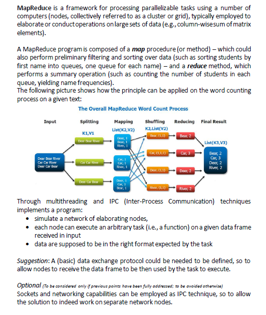 MapReduce is a framework for processing | Chegg.com
