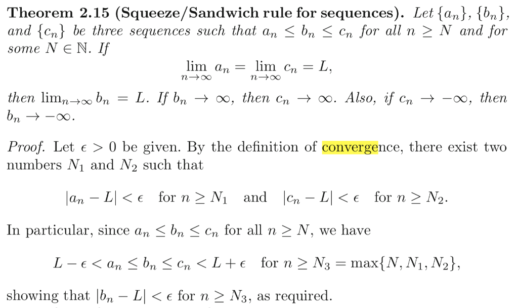 Solved limn400 (n2)! n2n Theorem 2.15 (Squeeze/Sandwich | Chegg.com