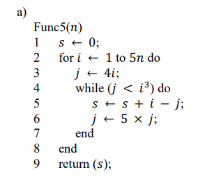 Solved 2. Find the running time for each of the following | Chegg.com