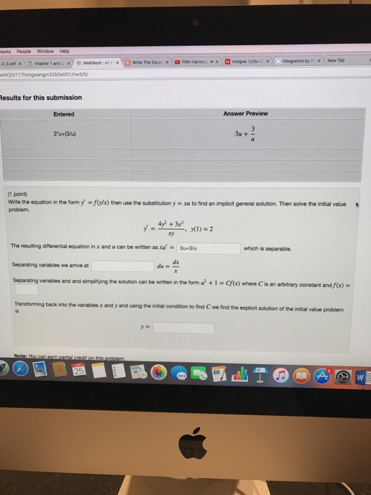 Solved Write The Equation In The Form Y F Y X Then Use