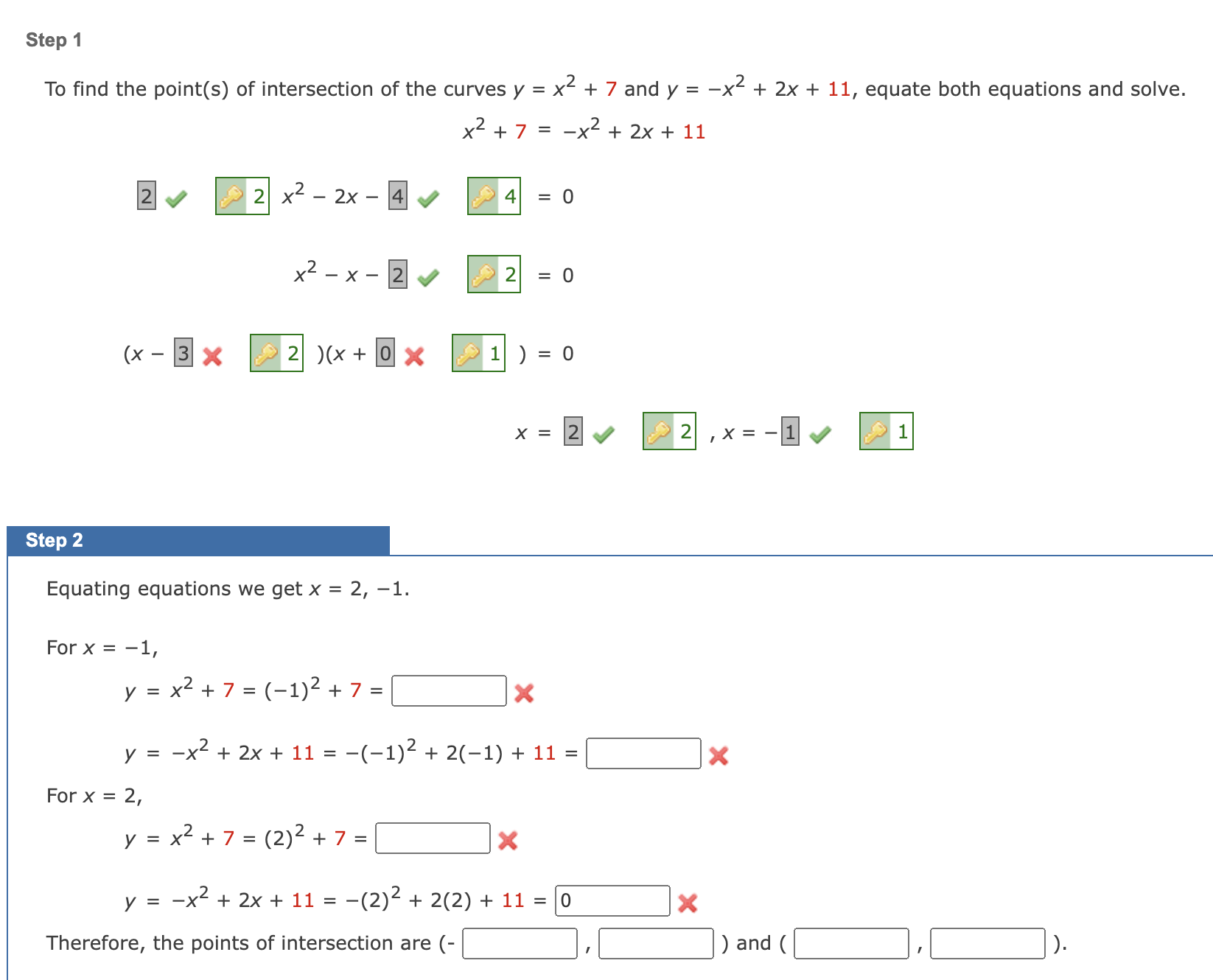 Solved To find the point(s) of intersection of the curves | Chegg.com