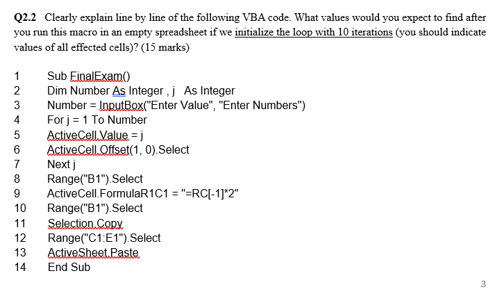 Q2.2 Clearly explain line by line of the following | Chegg.com