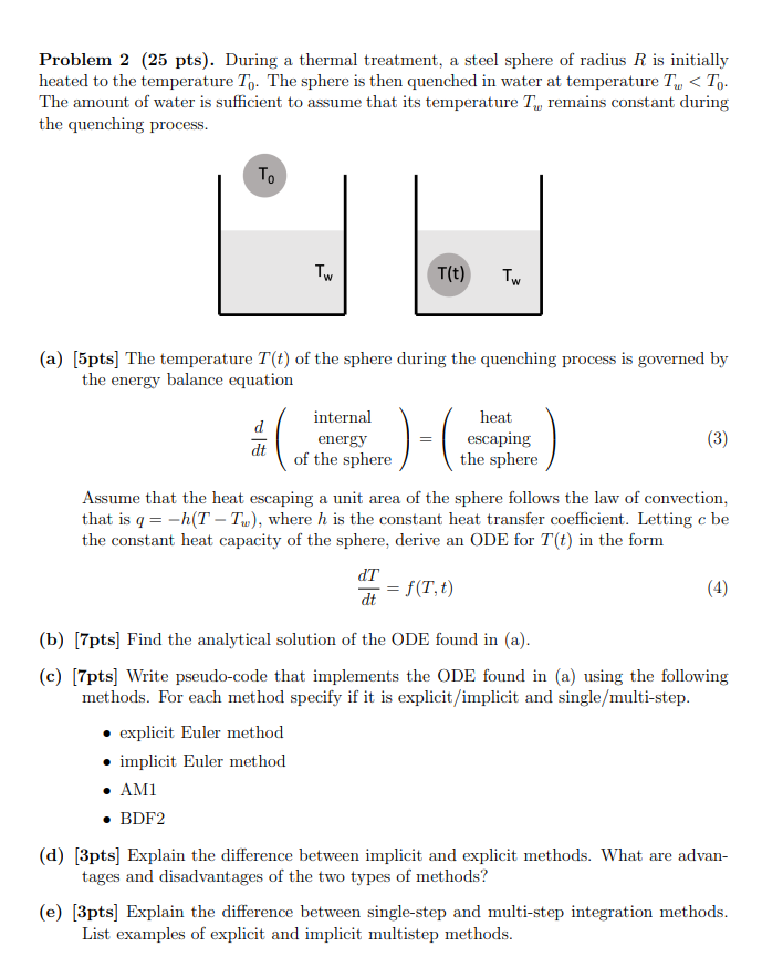 Solved Problem 2 (25 ﻿pts). ﻿During a thermal treatment, a | Chegg.com