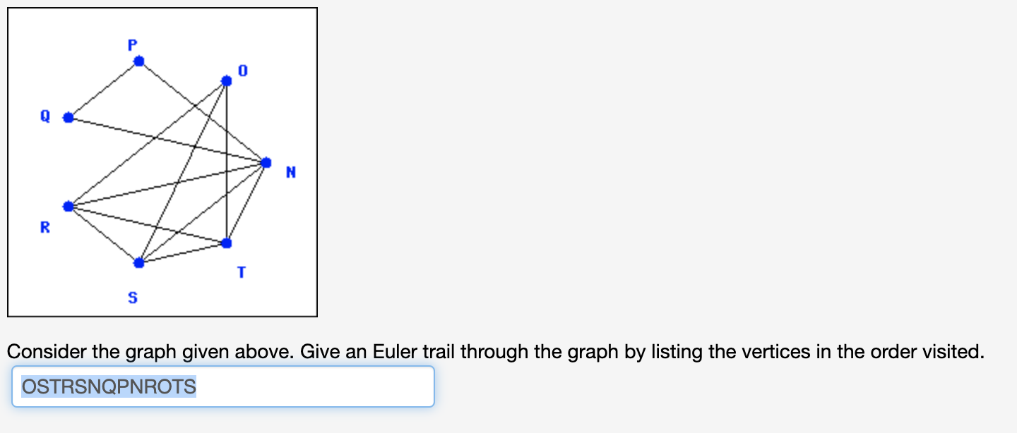 Solved Consider the graph given above. Give an Euler trail | Chegg.com