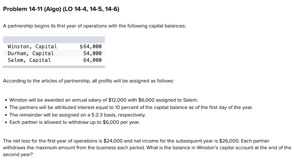 Solved Problem 14-11 (Algo) (LO 14-4, 14-5, 14-6) A | Chegg.com