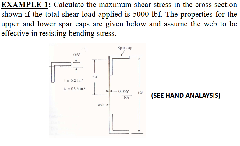 [Solved]: EXAMPLE-1: Calculate the maximum shear stress in