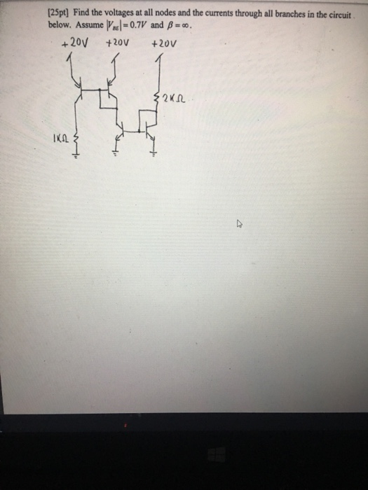 Solved 25pt] Find the voltages at all nodes and the currents | Chegg.com