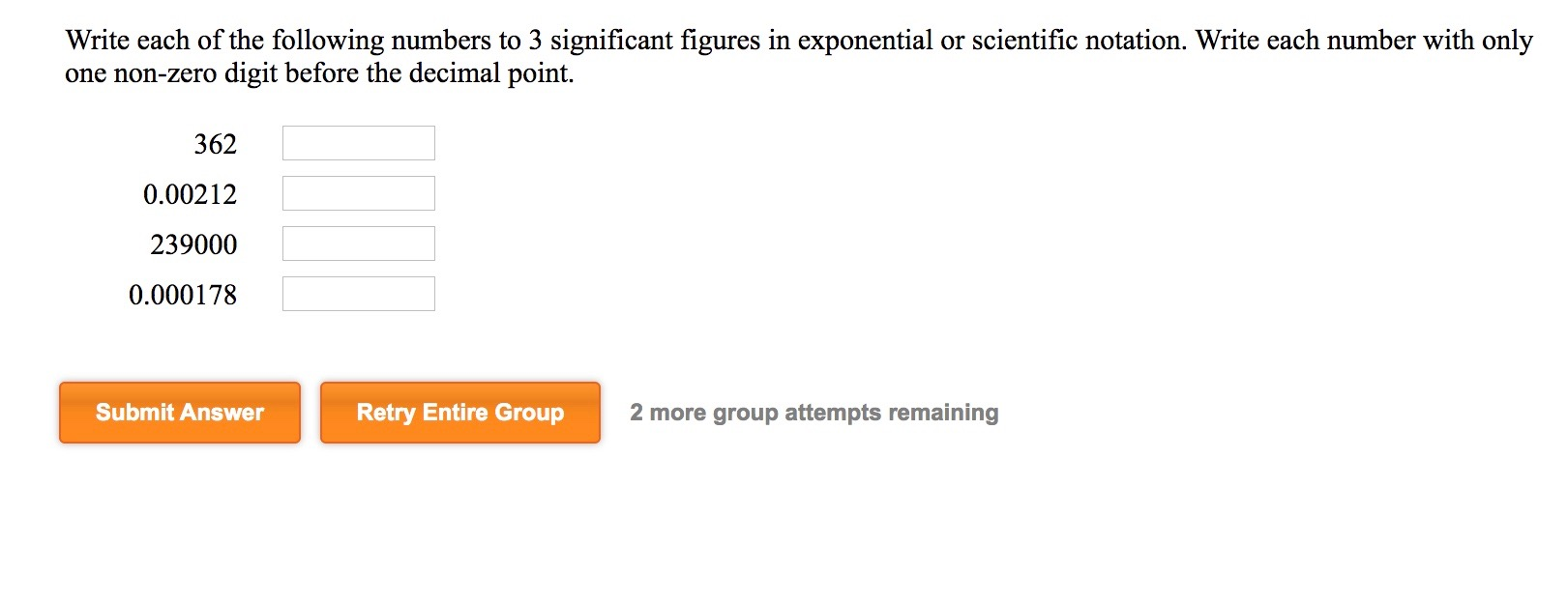 Solved Write each of the following numbers to 3 significant | Chegg.com