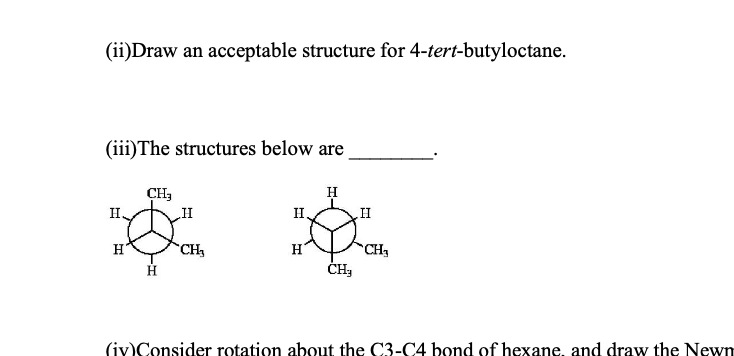 Solved (ii)Draw an acceptable structure for | Chegg.com