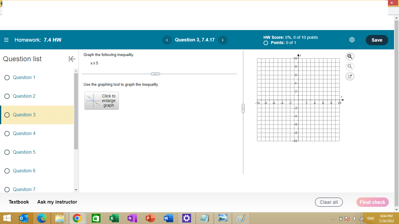 Solved lestion list Question 1 Use the graphing tool to | Chegg.com