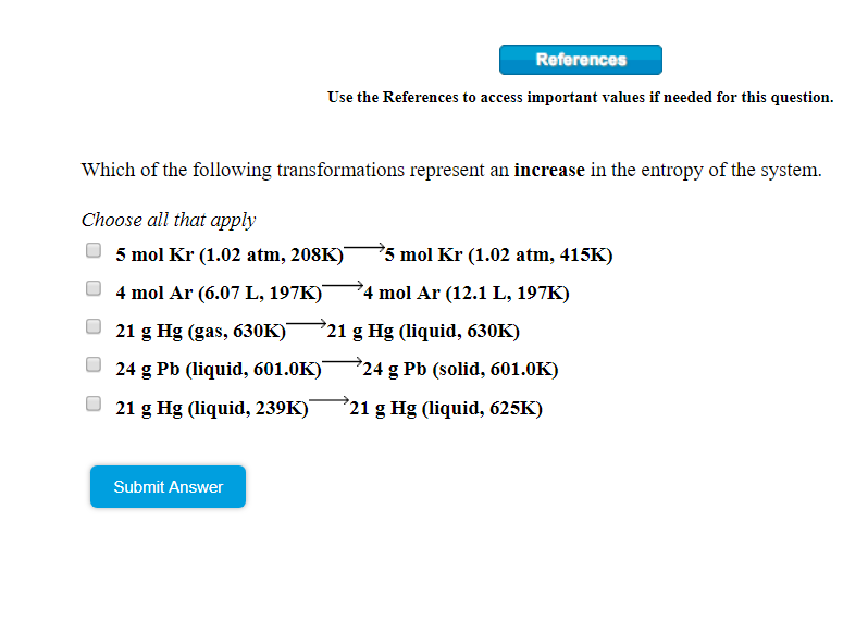 Solved References Use the References to access important | Chegg.com
