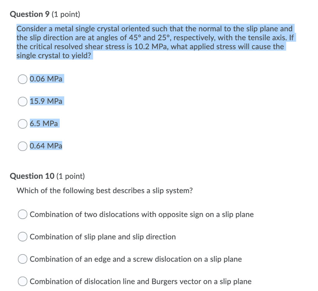 Solved Consider a metal single crystal oriented such that | Chegg.com