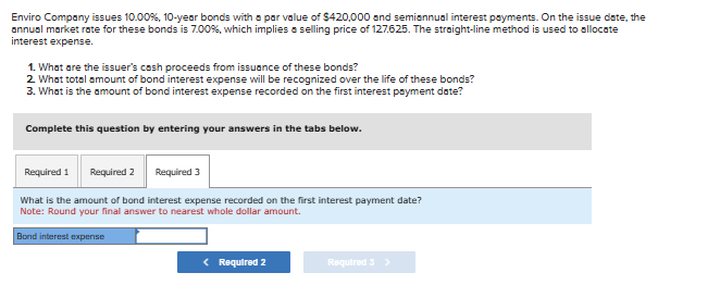 Solved Enviro Company issues 10.00%, 10-year bonds with o | Chegg.com