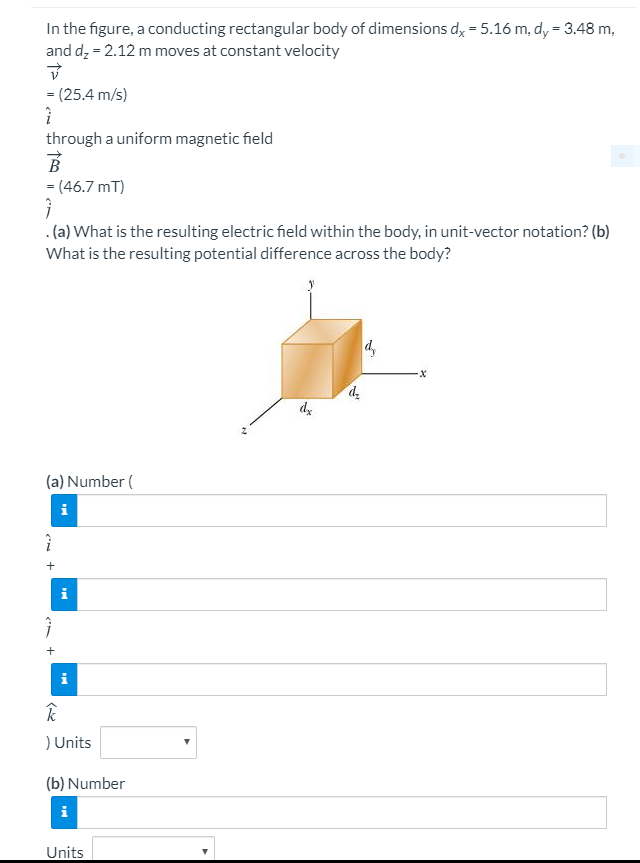 Solved In the figure, a conducting rectangular body of | Chegg.com