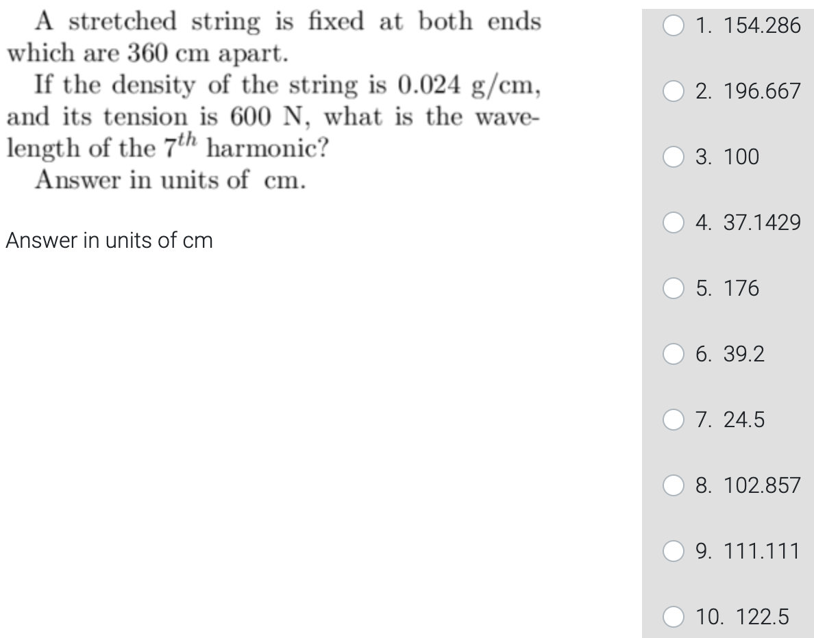 Solved 1. 154.286 A stretched string is fixed at both ends | Chegg.com