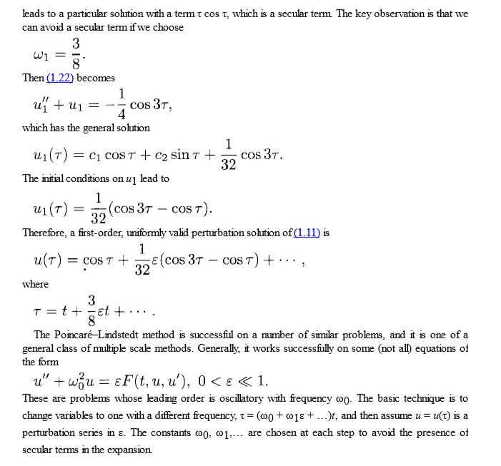 This is regular perturbation. Can someone explain | Chegg.com