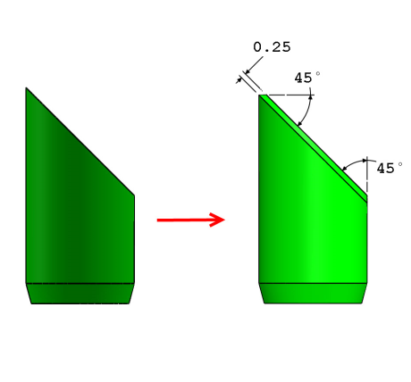 Solved Add Chamfer Modify this part in SOLIDWORKS. Unit | Chegg.com