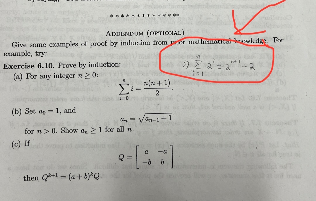 Solved ADDENDUM (OPTIONAL) Give some examples of proof by | Chegg.com