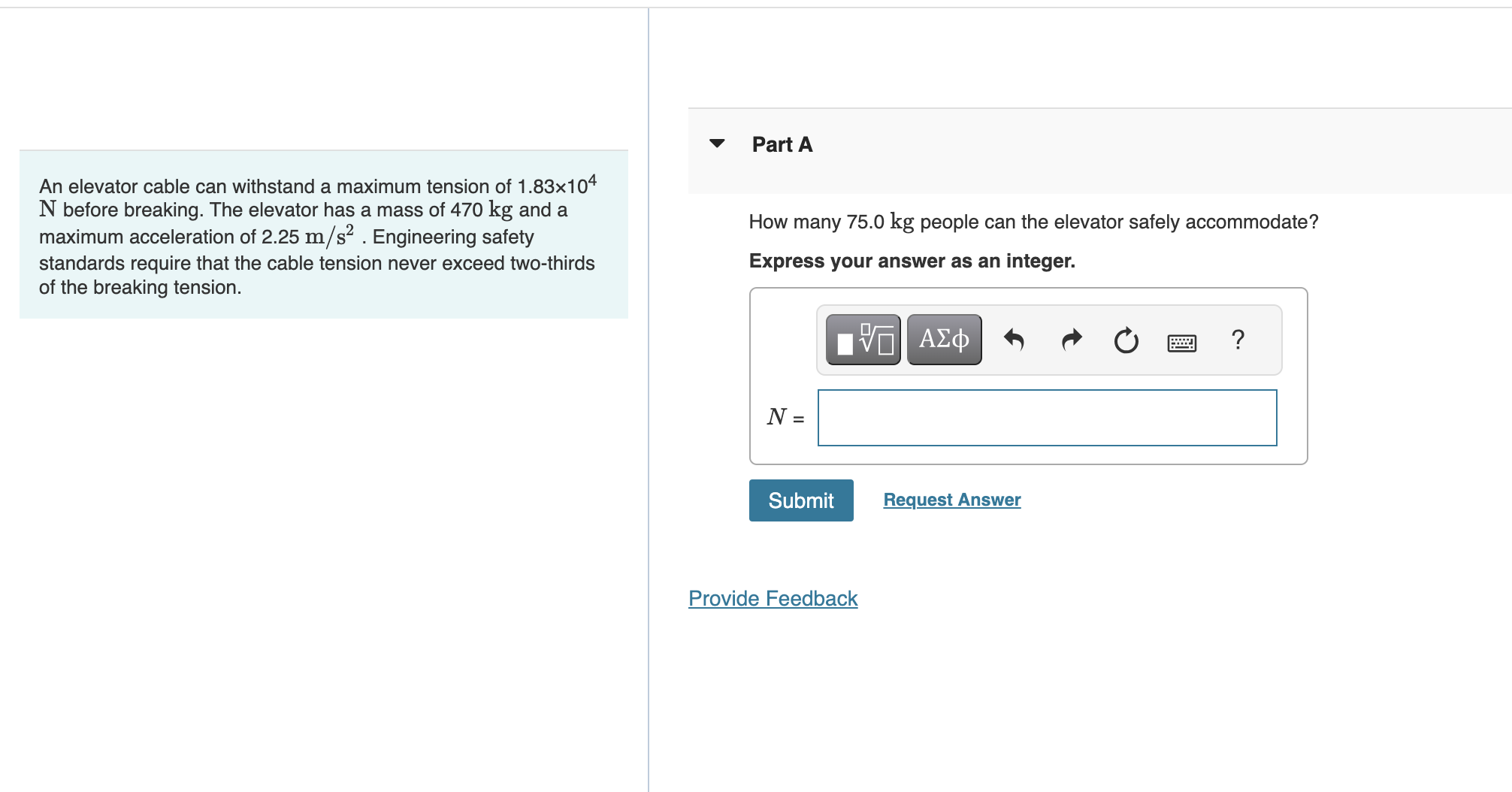 Solved An elevator cable can withstand a maximum tension of | Chegg.com