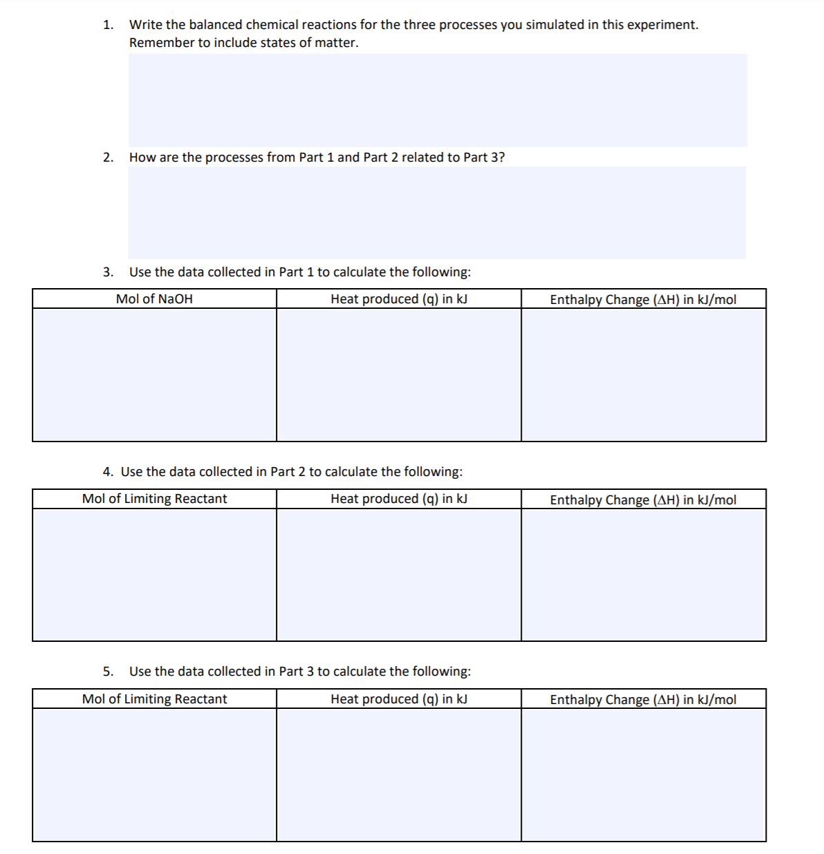 Solved Data Tables You will need the following data for your | Chegg.com