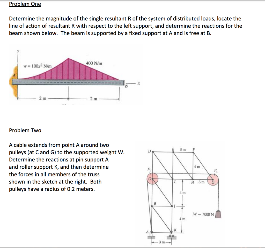 Solved Problem One Determine the magnitude of the single | Chegg.com
