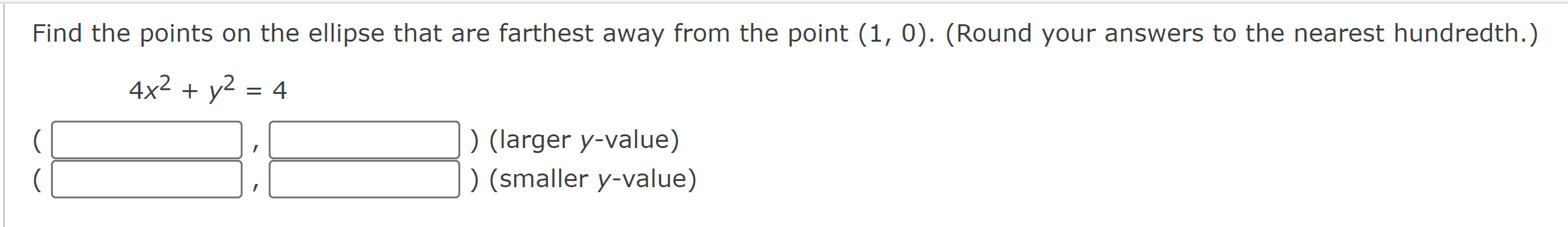 Solved Find the points on the ellipse that are farthest away | Chegg.com