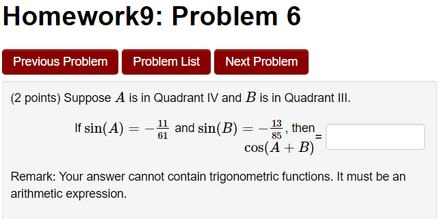 Solved Homework9: Problem 4 Previous Problem Problem List | Chegg.com