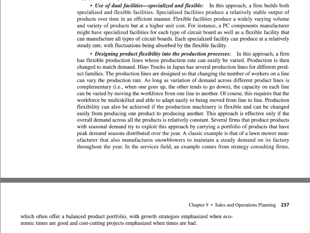 Solved Managing Capacity In managing capacity to meet | Chegg.com
