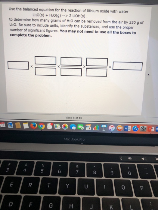 Solved Use the balanced equation for the reaction of lithium | Chegg.com